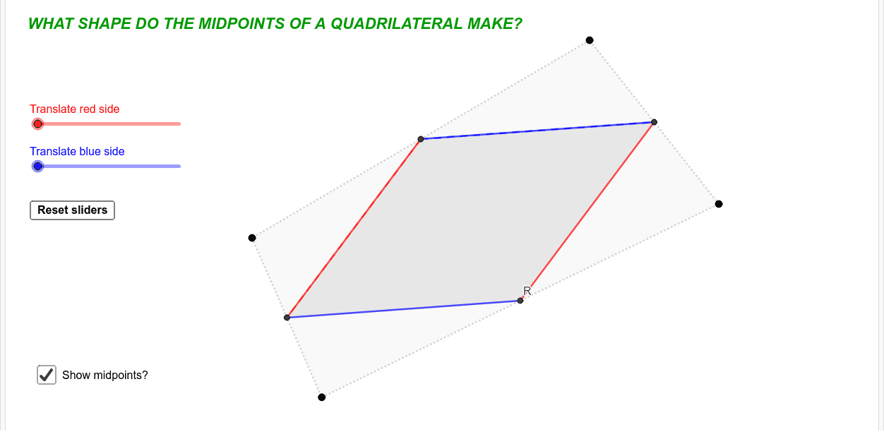 Midpoints of the Sides of a Rectangle – GeoGebra