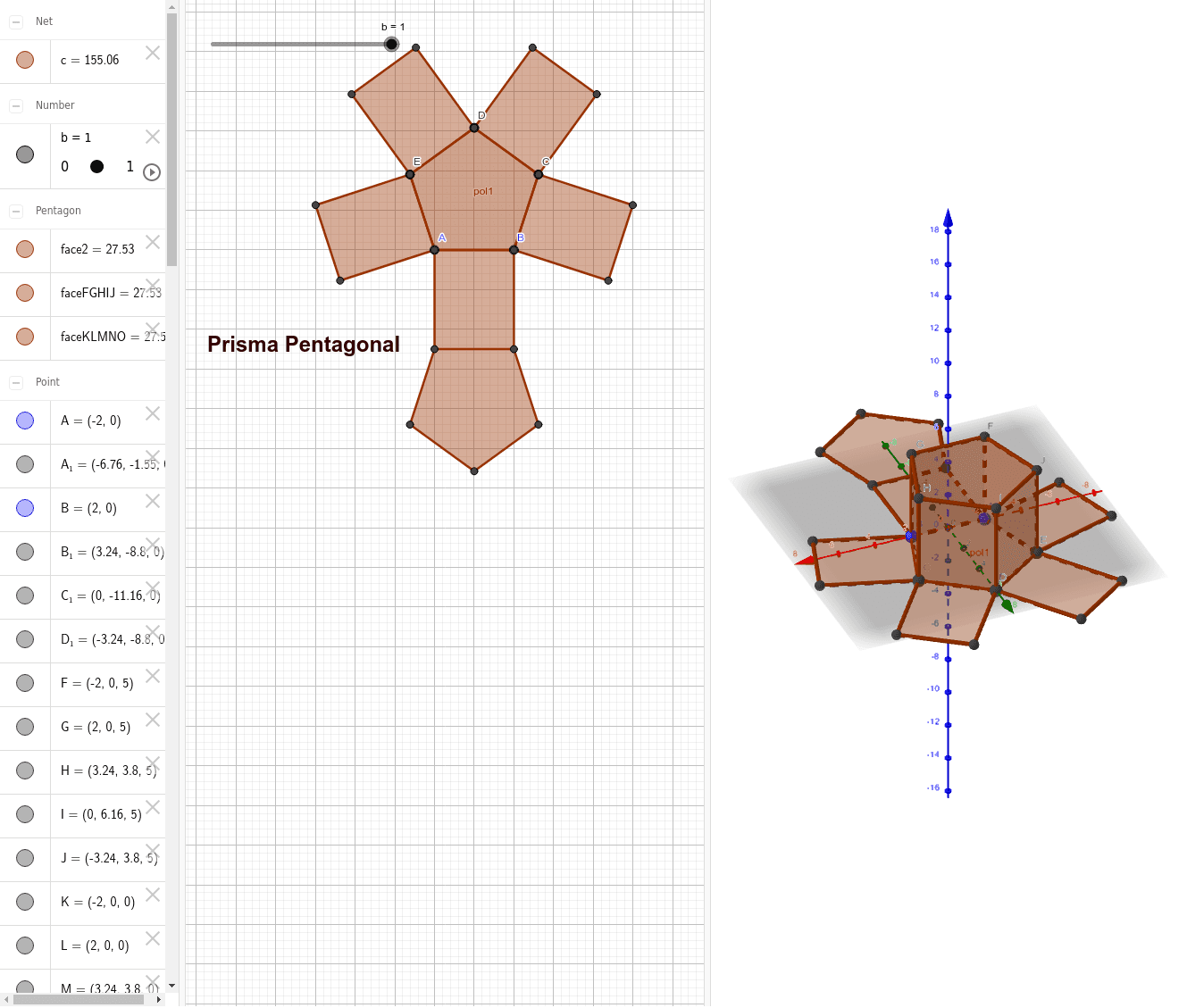Prisma Pentagonal – GeoGebra