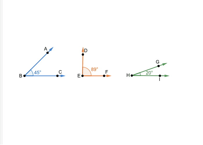 Acute Angles Examples – GeoGebra