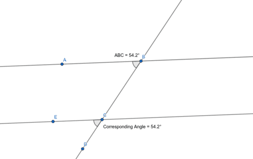 Corresponding Angles – GeoGebra
