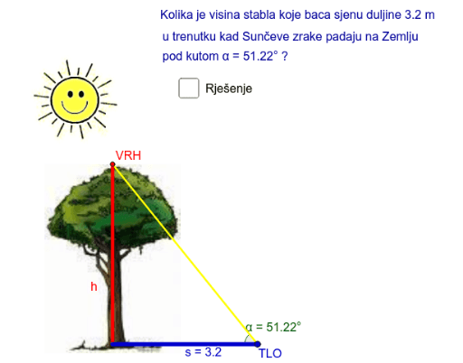 Primjer 2. Stablo – GeoGebra