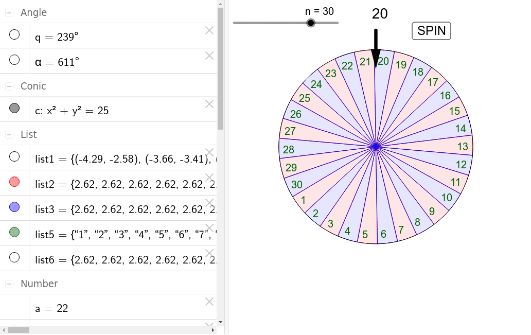 random wheel – GeoGebra