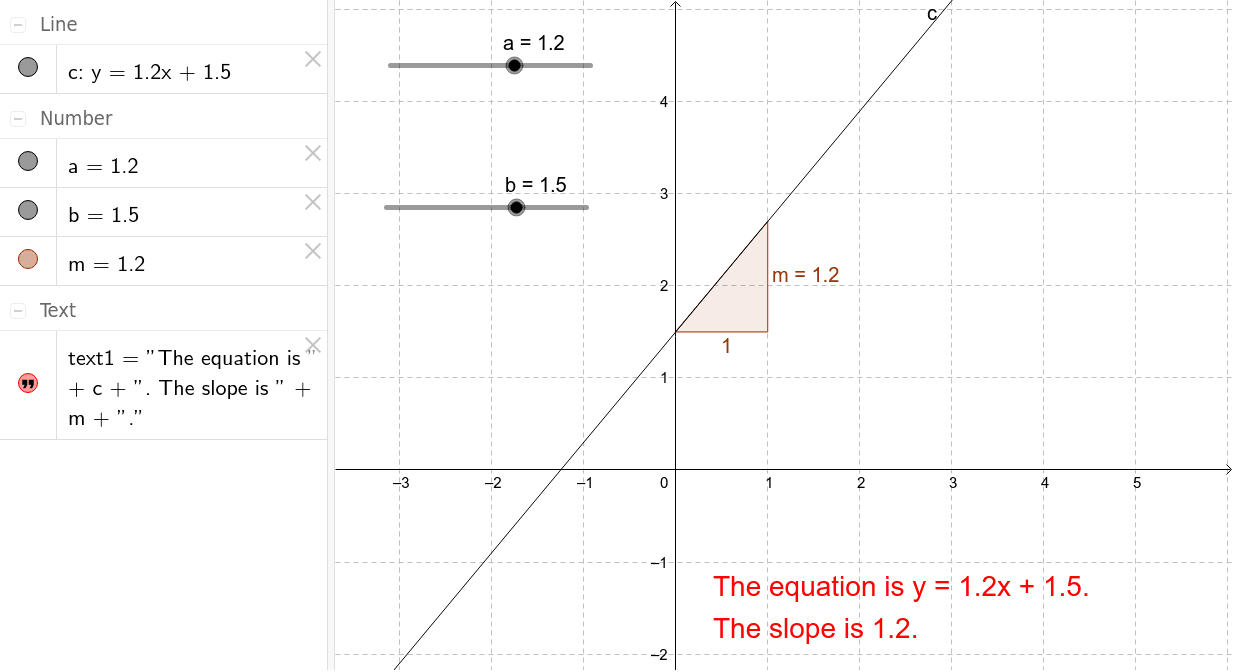 Adding Text Geogebra