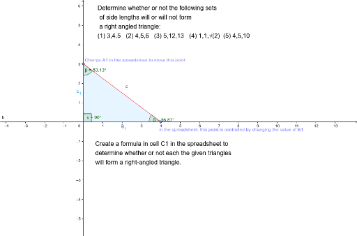 pythag assignment – GeoGebra