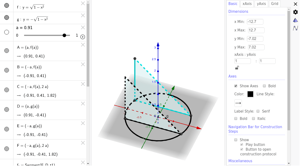 Example 3 Cross-Sections – GeoGebra