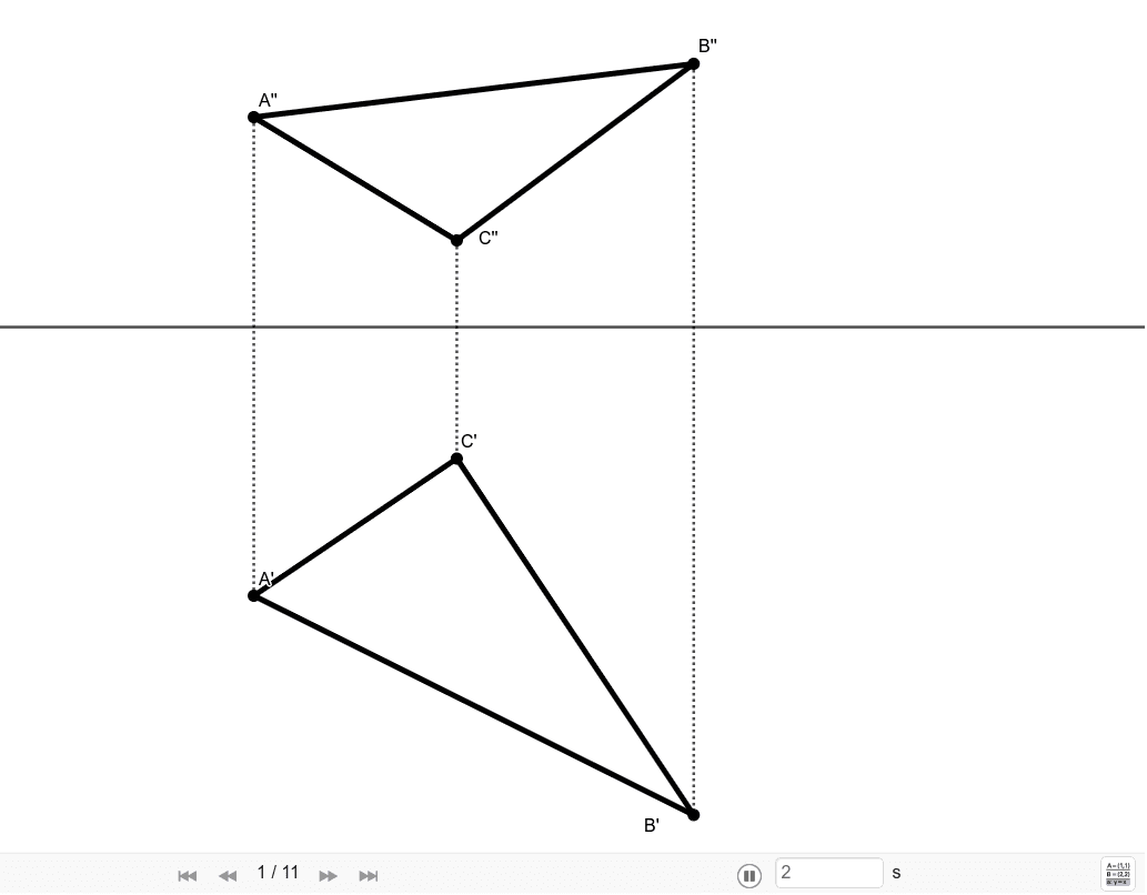 Shadow of a triangle – GeoGebra