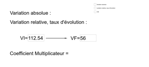 Variation absolue et relative – GeoGebra