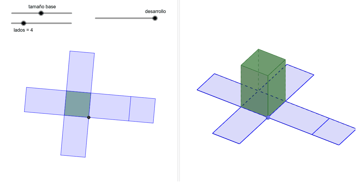 Desarrollo de poliedros - Prisma recto regular – GeoGebra
