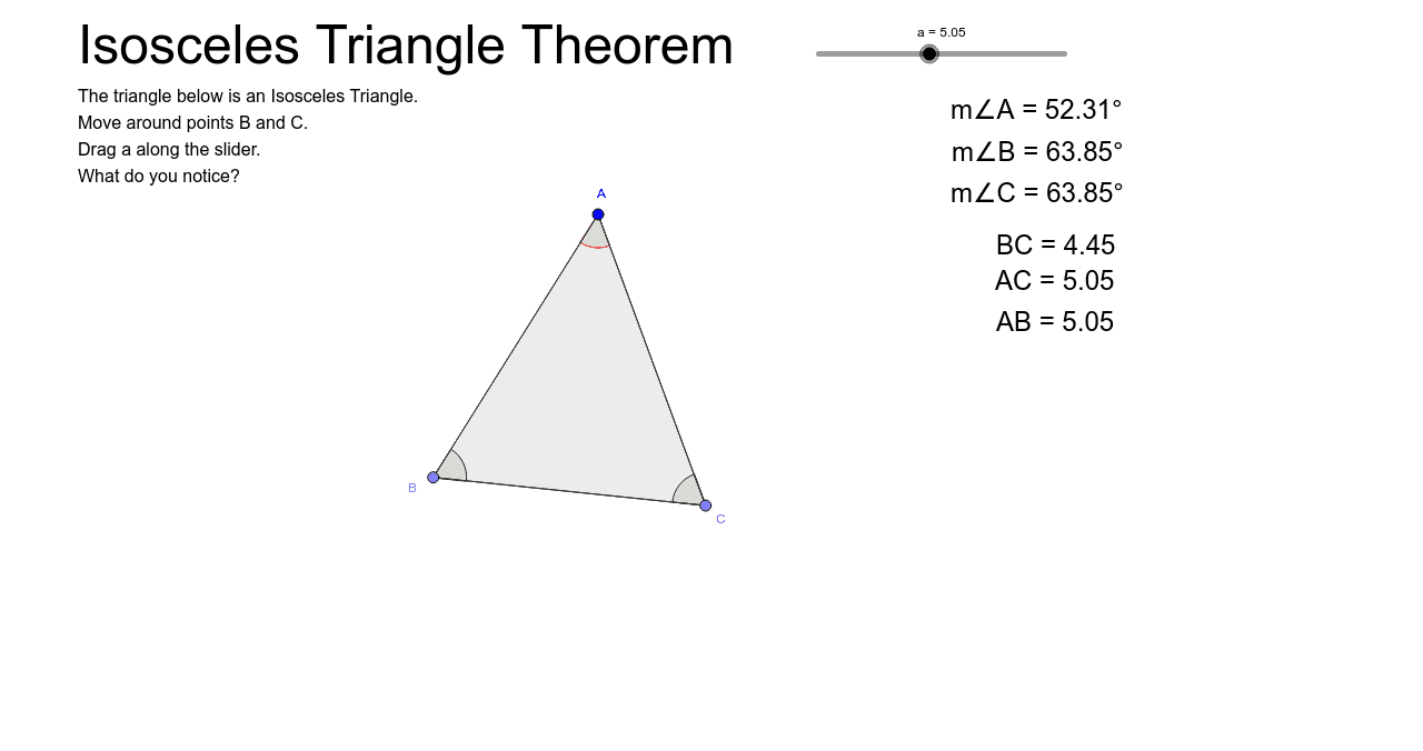 Isosceles Triangle Theorem