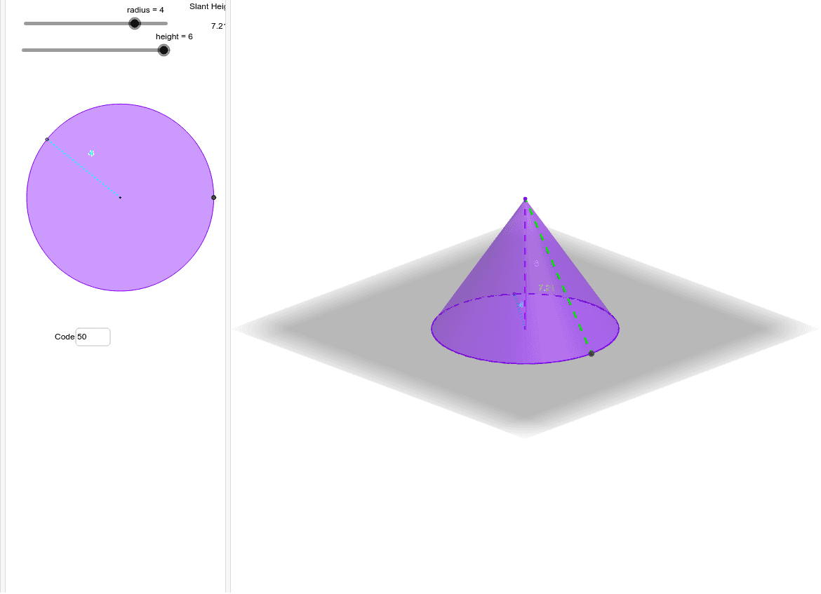 Making Cone – GeoGebra