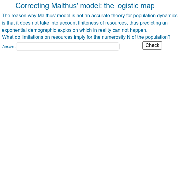 Correcting Malthus' model: the logistic map – GeoGebra