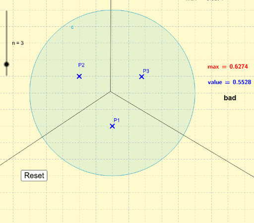 Distribution points over unit disk – GeoGebra