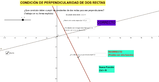 Condición perpendicularidad – GeoGebra