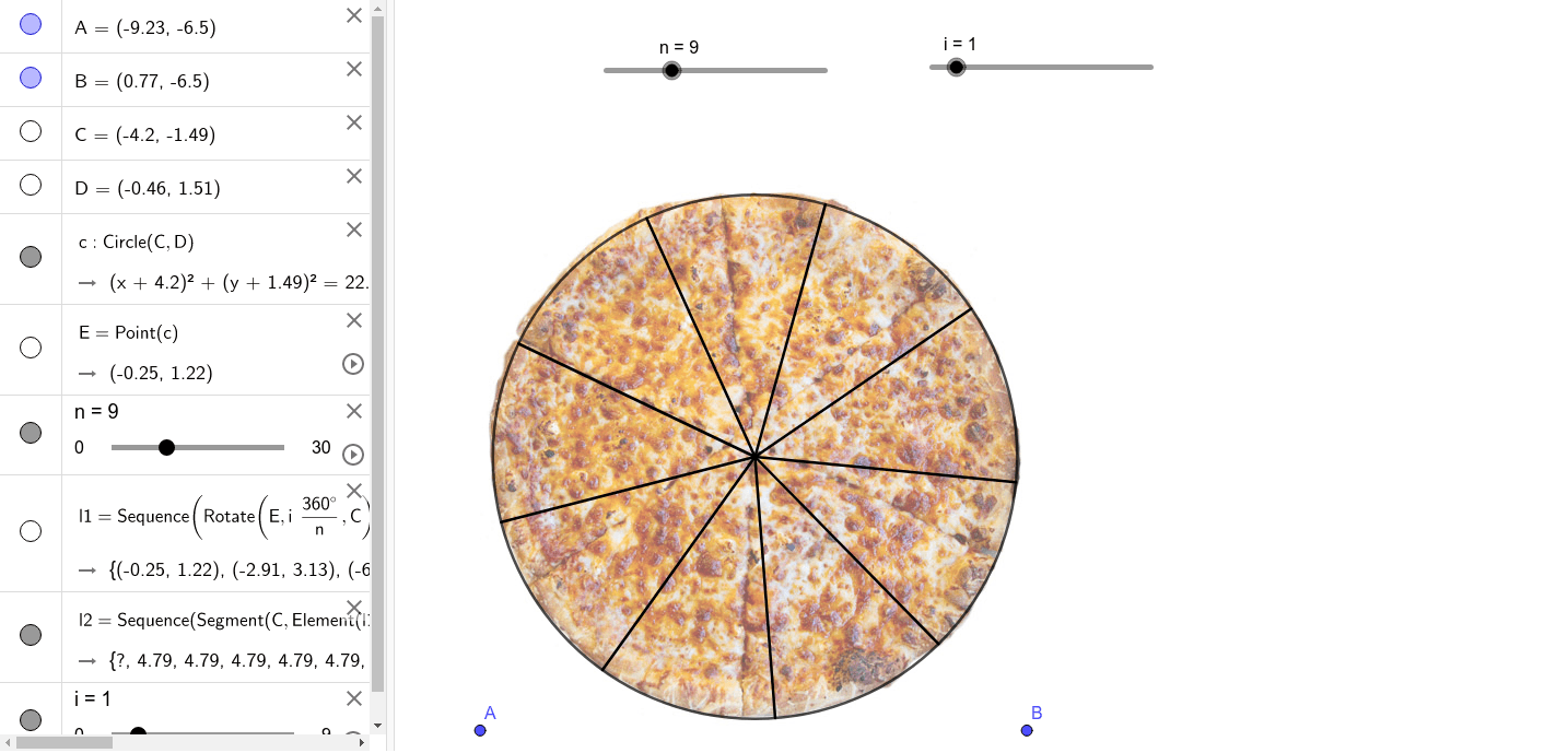 Pizza – GeoGebra