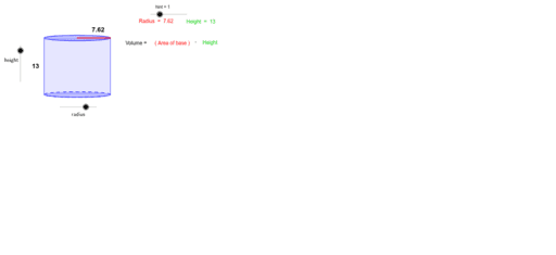 Volume of cylinder – GeoGebra