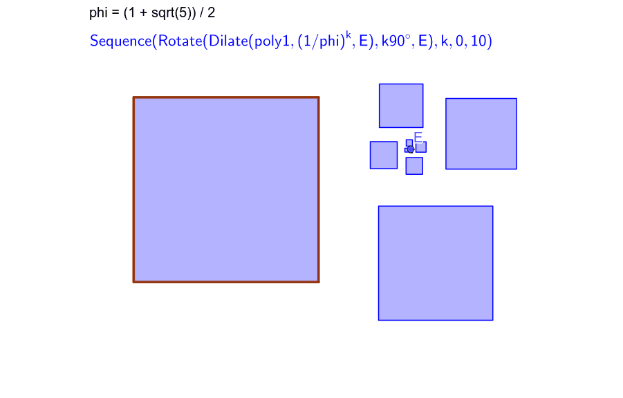 Golden rectangle zoom step by step – GeoGebra