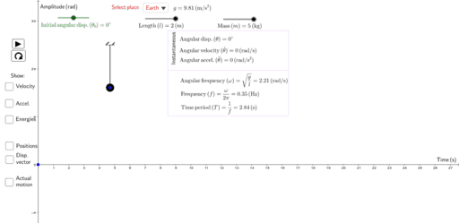 Simple Pendulum – GeoGebra