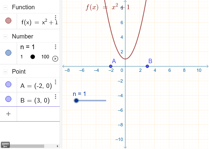 Exploring Definite Integral as Limit of Sum – GeoGebra