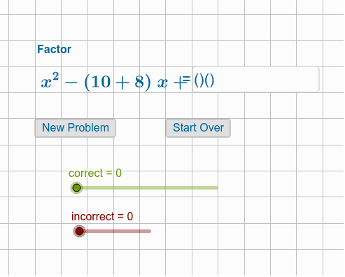 Factor Quadratic Expression – GeoGebra