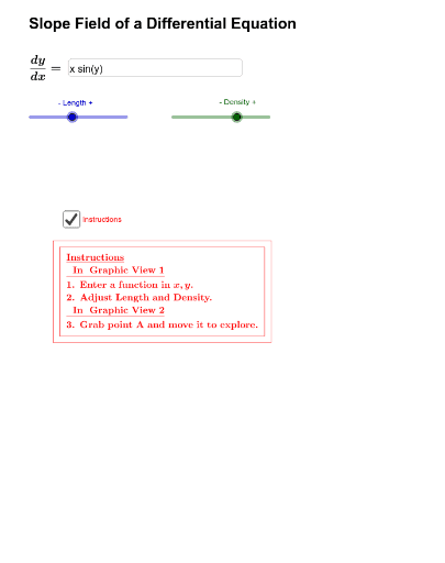 Slope Field – GeoGebra