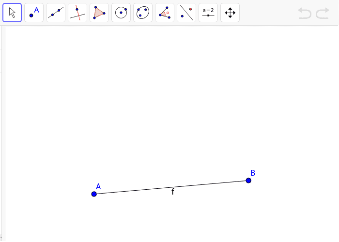 Constructing a line segment – GeoGebra