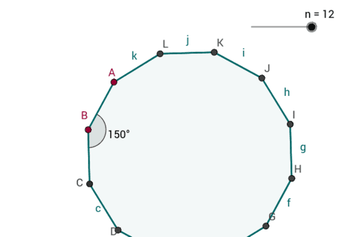 Sum of the interior angles of a convex polygon – GeoGebra