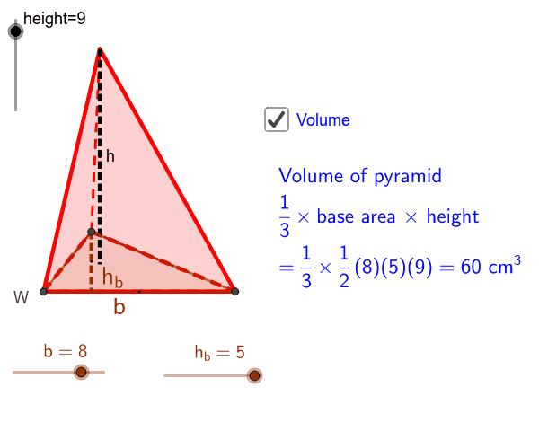 Volume Of Triangular Pyramid GeoGebra