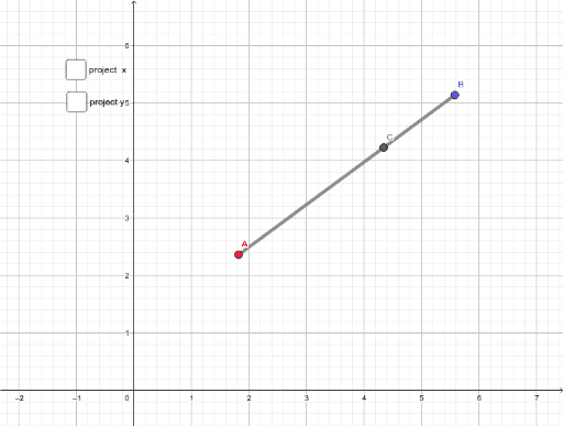 חלוקת קטע ביחס נתון – GeoGebra