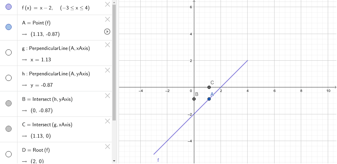 Line domain and range – GeoGebra