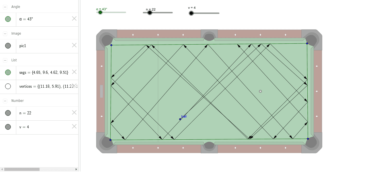 billiard table – GeoGebra