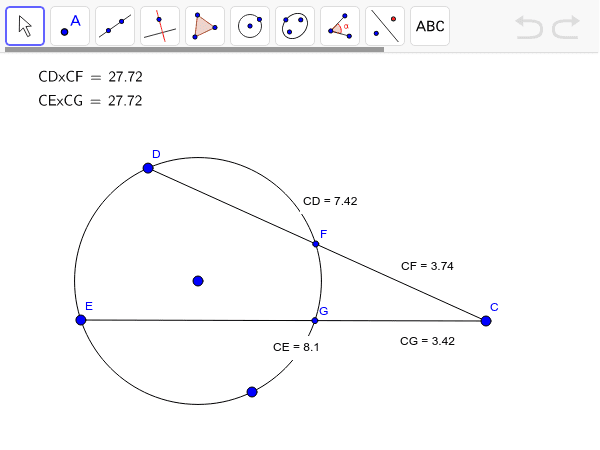 Secant-Secant Power Theorem – GeoGebra
