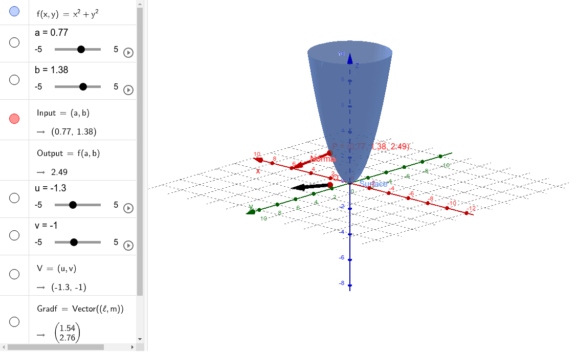 Directional Derivative – GeoGebra