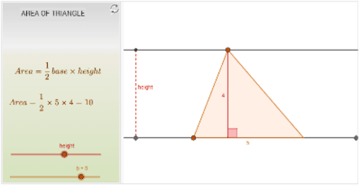 Triangle area – GeoGebra