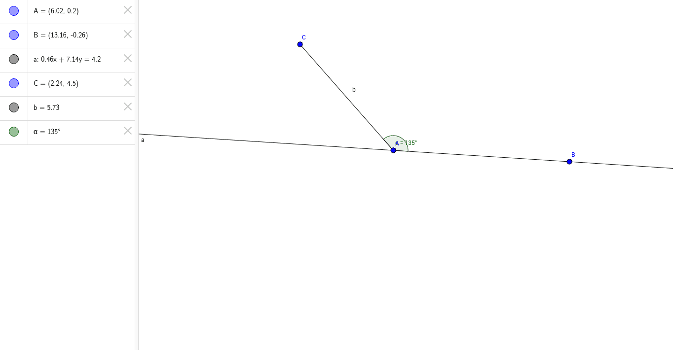start, create a 135 degree angle – GeoGebra