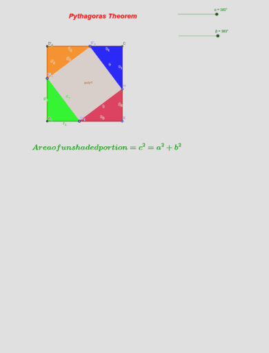 Pythagoras Theorem – GeoGebra