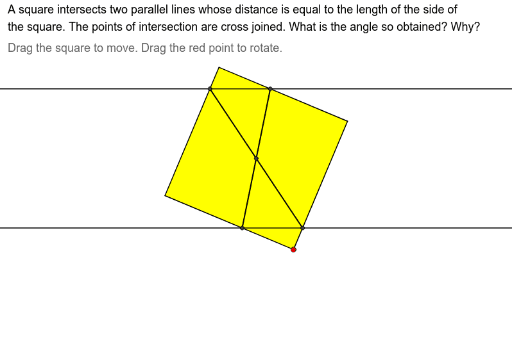 A Square in Parallel Lines – GeoGebra