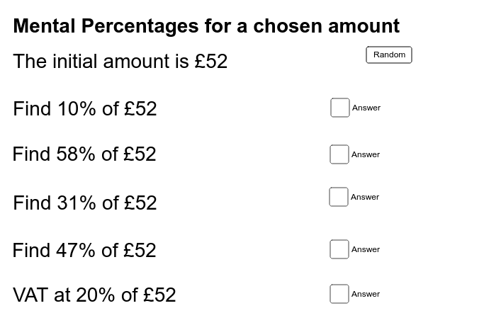 Mental Percentages of a quantity – GeoGebra