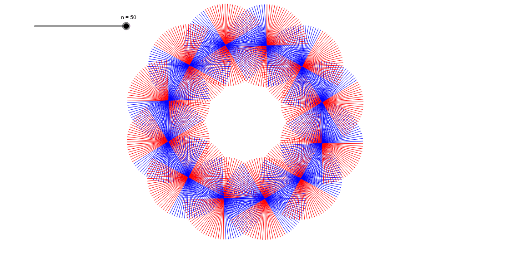SEGMENT ROTATION PATTERN – GeoGebra