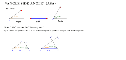 Angle Side Angle (ASA) – GeoGebra