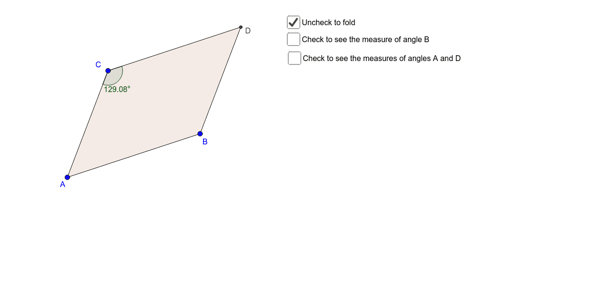 Opposite angles in a parallelogram – GeoGebra