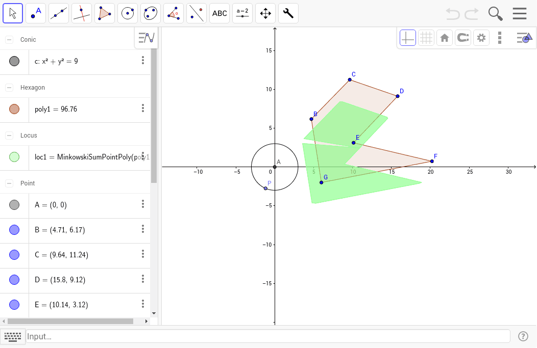 Offset polygon (dilation) – GeoGebra