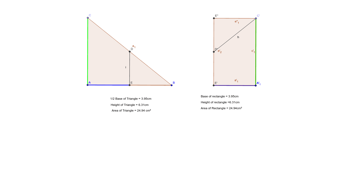 Triangle to Rectangle – GeoGebra