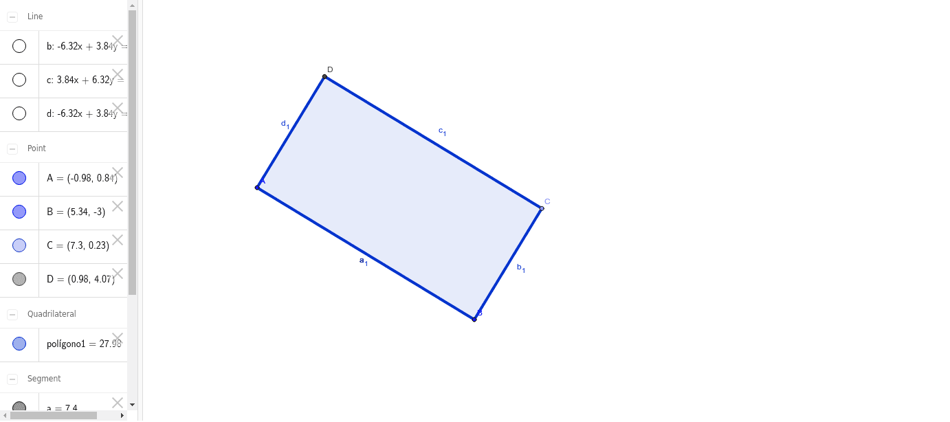 RECTÁNGULO REGULAR – GeoGebra