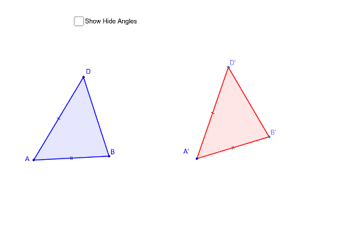 Side Angle Side Congruency Pattern – GeoGebra