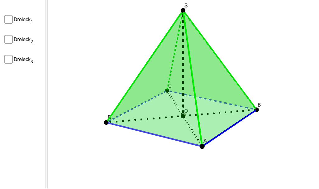 Quadratische Pyramide - Pythagoras – GeoGebra