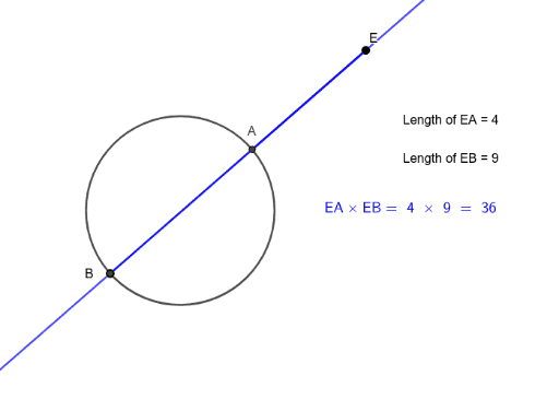 Circle line segment theorems – GeoGebra