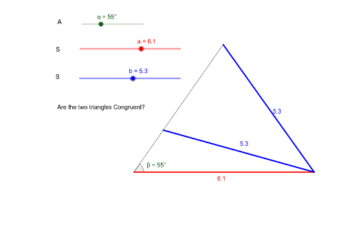 The Swinging Gate A-S-S triangles – GeoGebra