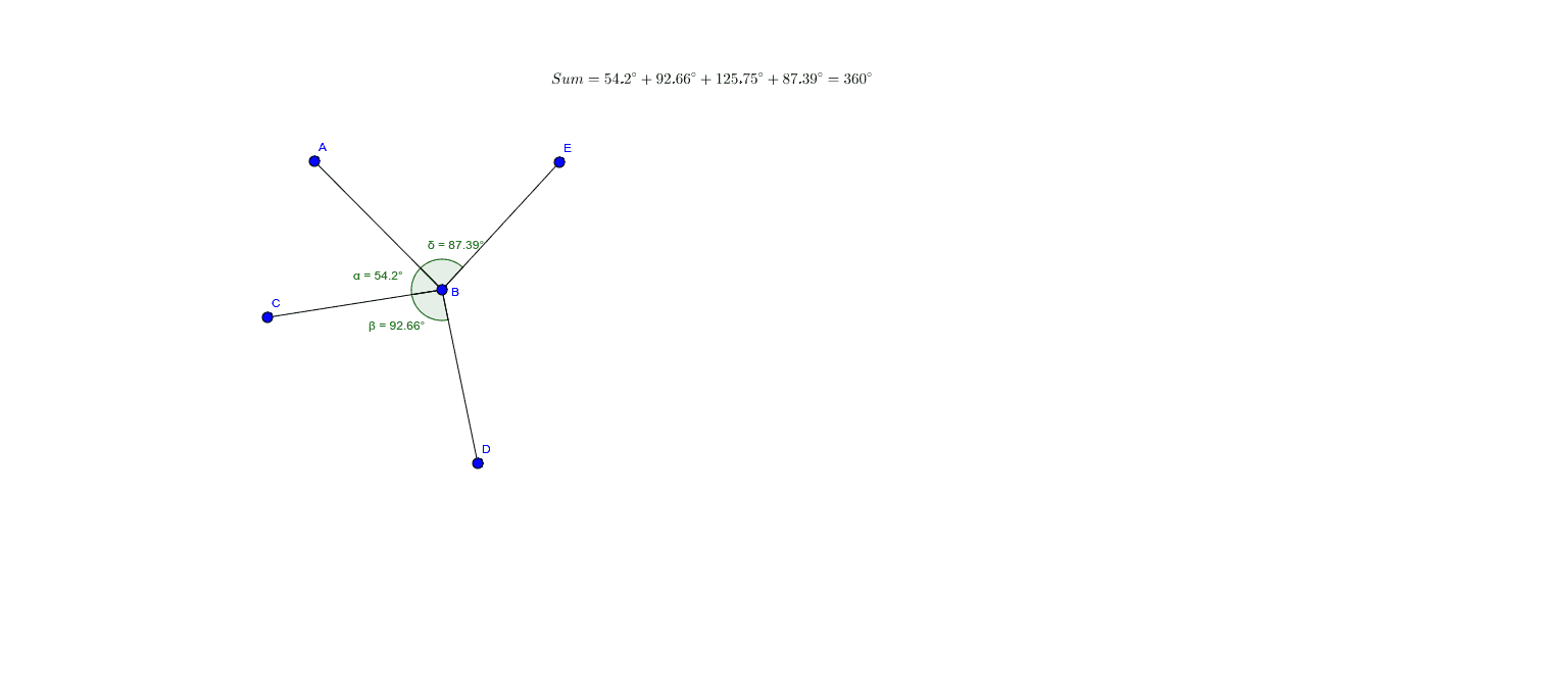 Angles at a Point find missing angle – GeoGebra