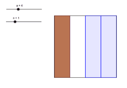 Visual computation of sum 1/a^n – GeoGebra