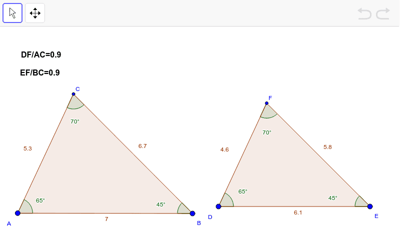 AAA in Triangles: Is it enough? – GeoGebra